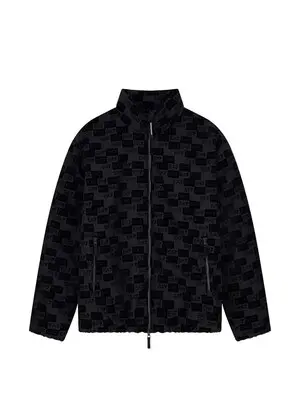 EA7 Allover Logo Bomber Jacket - Black