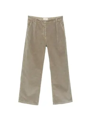 THE ROW Adler Velvet Trousers - Beige