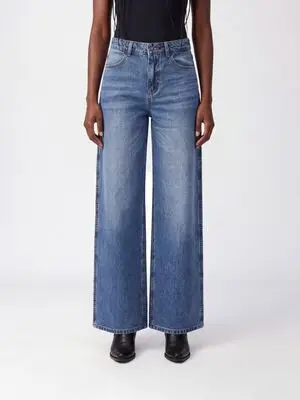 TWENTY FOURHAITCH High-waisted Wide-leg Cotton Denim Jeans - Blue