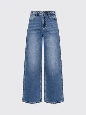 TWENTY FOURHAITCH High-waisted Wide-leg Cotton Denim Jeans