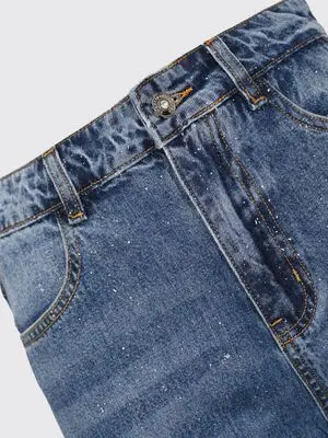 TWENTY FOURHAITCH High-waisted Wide-leg Cotton Denim Jeans