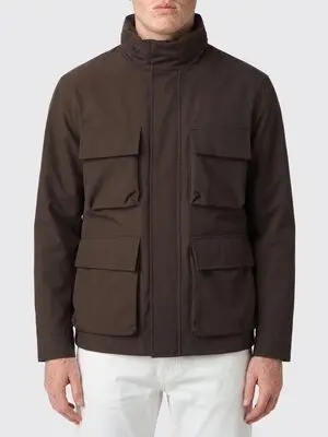 DUNO Polyester Utility Parka With High Neck And Patch Pockets - Brown