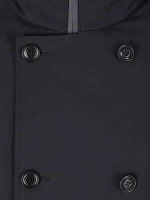 DUNO Double-breasted Short Parka In Polyamide With A High Neck