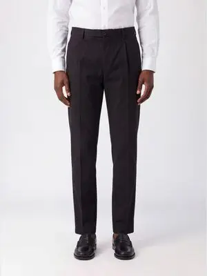 BRIGLIA 1949 Tiberio Slim Fit Cotton Blend Tailored Trousers Grey