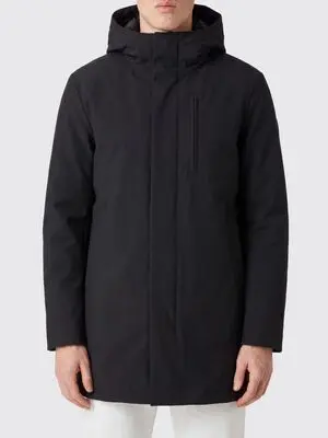 DUNO Knee-length Viscose Blend Parka With Padded Hood - Blue