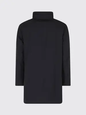 DUNO Knee-length Viscose Blend Parka With Padded Hood - Blue