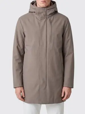 DUNO Knee-length Viscose Blend Parka With Padded Hood - Brown