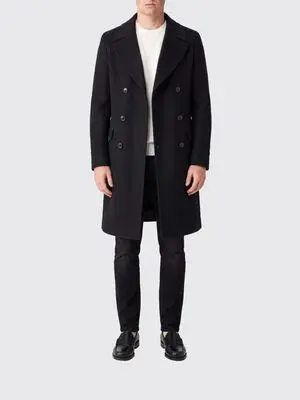 Tagliatore Knee-length Double-breasted Coat In Virgin Wool And Cashmere - Black