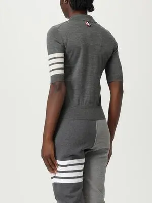 Thom Browne Slim Fit Knitted Polo Shirt In Virgin Wool With 4-bar Stripe