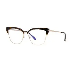 TOM FORD Tf5547-b Clear Demo Lenses Eyeglasses - Havana/gold
