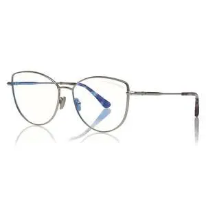 TOM FORD Tf5667-b Mini Sunglasses With Clear Blue Light Block - Palladium