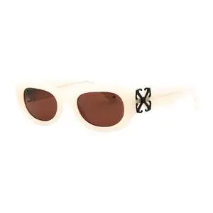 Off-White Palmer Sunglasses With Logo Detail - Beige