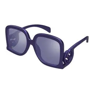Gucci Gg Mini Sunglasses With Silver Mirror - Violet