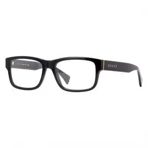 Gucci Rectangular Eyeglasses With Clear Demo Lenses - Black