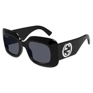 Gucci Oversized Square Sunglasses With Logo Detail - Black