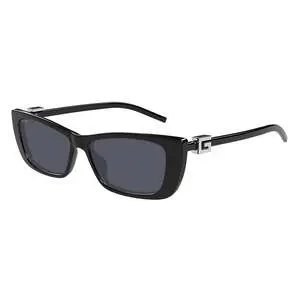 Gucci Acetate Rectangular Sunglasses With Logo Detail - Black