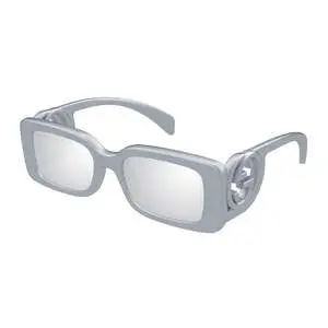 Gucci Gucci GG Monogram Mini Sunglasses Silver