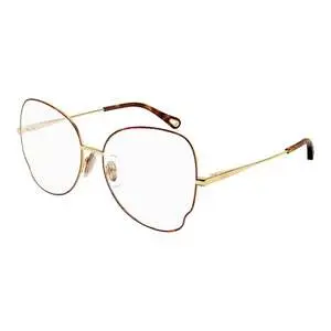 Chloé Mini Havana Gold Clear Demo Lenses Eyeglasses For - Havana/gold