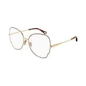 Chloé Mini Cat-eye Eyeglasses With Clear Demo Lenses - Havana/gold