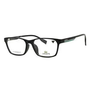 Lacoste Modern Oval Eyeglass Frames With Clear Demo Lenses For - Black