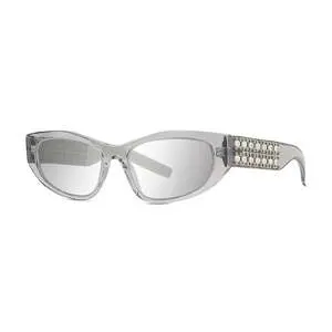 Givenchy Transparent Mini Sunglasses With Stud Accents - Transparent/silver With Studs