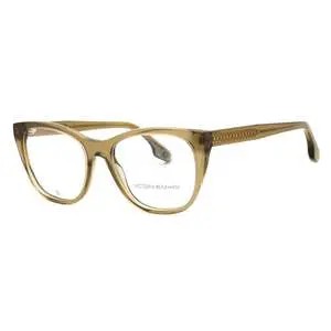 Victoria Beckham Style Mini Eyeglasses With Clear Demo Lenses - Olive