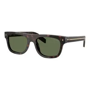 Prada Mini Sunglasses With Green Polarized Lenses - Root Tortoise