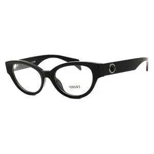 Versace Modern Square Eyeglasses With Clear Demo Lenses For - Black