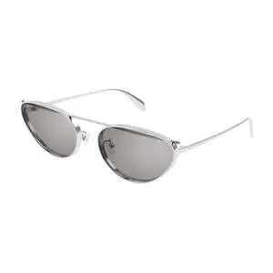 Alexander McQueen Am0424s Mini Sunglasses With Mirror - Silver