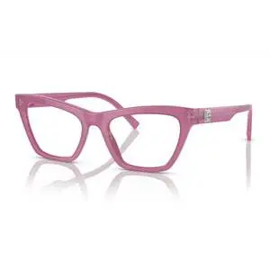 Dolce & Gabbana Dg3359 Clear Demo Lenses Mini Eyeglasses - Opal Raspberry