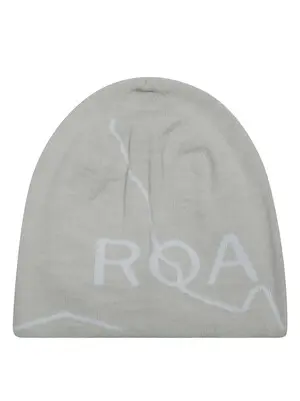 ROA Roa Logo Wool Beanie Bianco