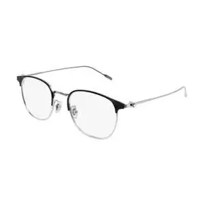 Montblanc Mini Black Demo Lens Eyeglasses With Black And Silver Look
