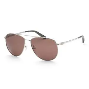 FERRAGAMO Sf157s Brown Polarized Sunglasses - Silver