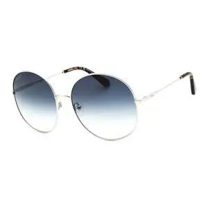 FERRAGAMO Mini Sunglasses With Grey Gradient Lenses - Shiny Silver