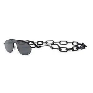 Fendi S Chain-detail Sunglasses - Black