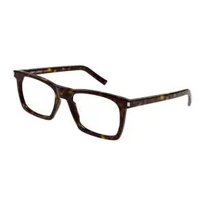 Saint Laurent Modern Eyeglasses With Clear Demo Lens - Havana