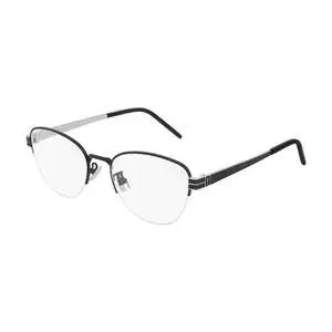 Saint Laurent Mini Eyeglasses With Clear Demo Lens - Black/silver