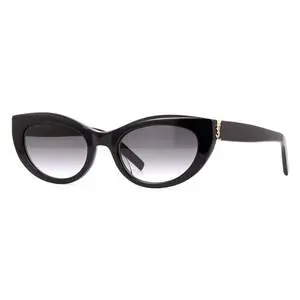 Saint Laurent Slm115 Mini Sunglasses With Grey Gradient Lenses - Black