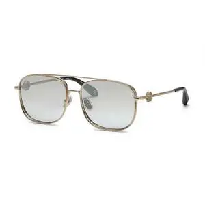 Roberto Cavalli Gradient Mini Sunglasses - Shiny Grey Gold