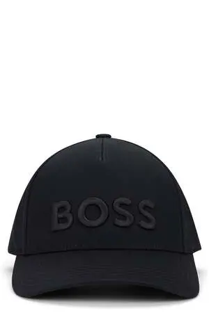 BOSS Cotton Cap With Embroidered Logo - Black