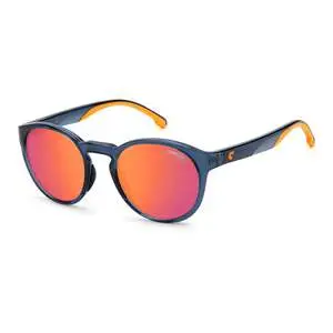 Carrera Eyewear 8056/s Orange Red Mirror Mini Sunglasses - Blue