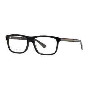 Gucci Rectangular Acetate Eyeglasses With Demo Lenses - Black