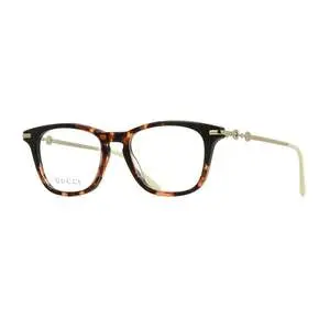 Gucci Gg Mini Round Eyeglasses With Clear Demo Lens - Havana/gold