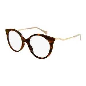 Gucci Gg Mini Havana Gold Eyeglasses With Clear Demo Lens - Havana/gold