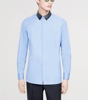TOM FORD Cotton Lambskin-collar Shirt