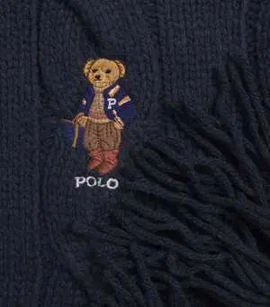 Polo Ralph Lauren Wool-blend Cable-knit Bear Scarf