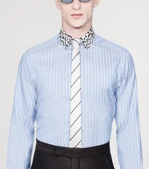 TOM FORD Mulberry Silk Stripe Tie
