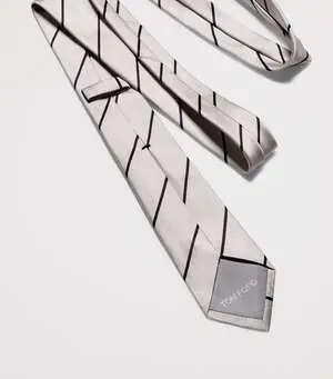 TOM FORD Mulberry Silk Stripe Tie