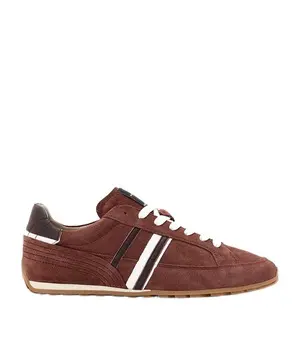 ALLSAINTS Suede-cotton Liam Sneakers - Red