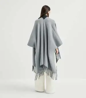 Brunello Cucinelli Wool-cashmere Reversible Poncho